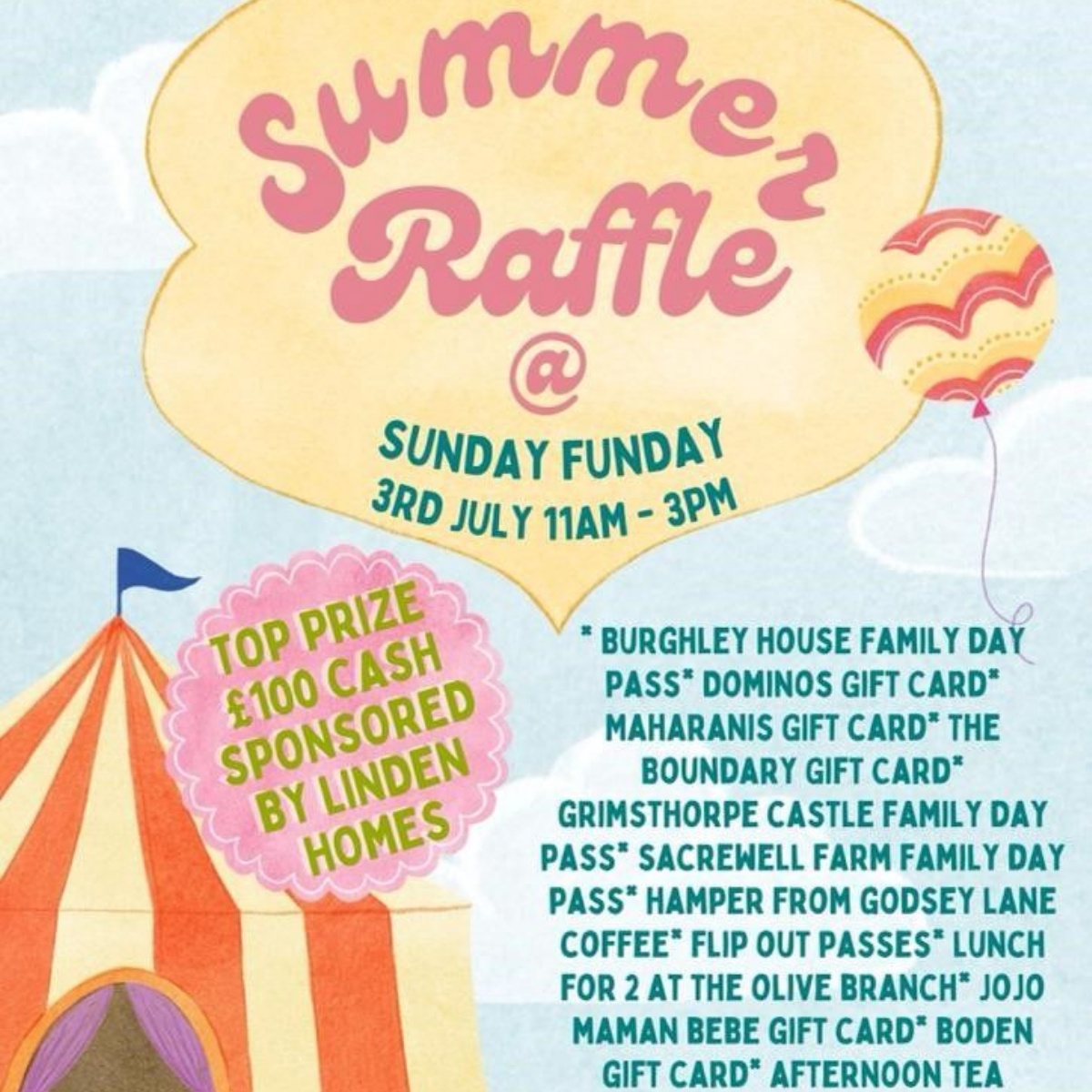 Deeping St James C.P. School - PTA Summer Raffle - 3 July