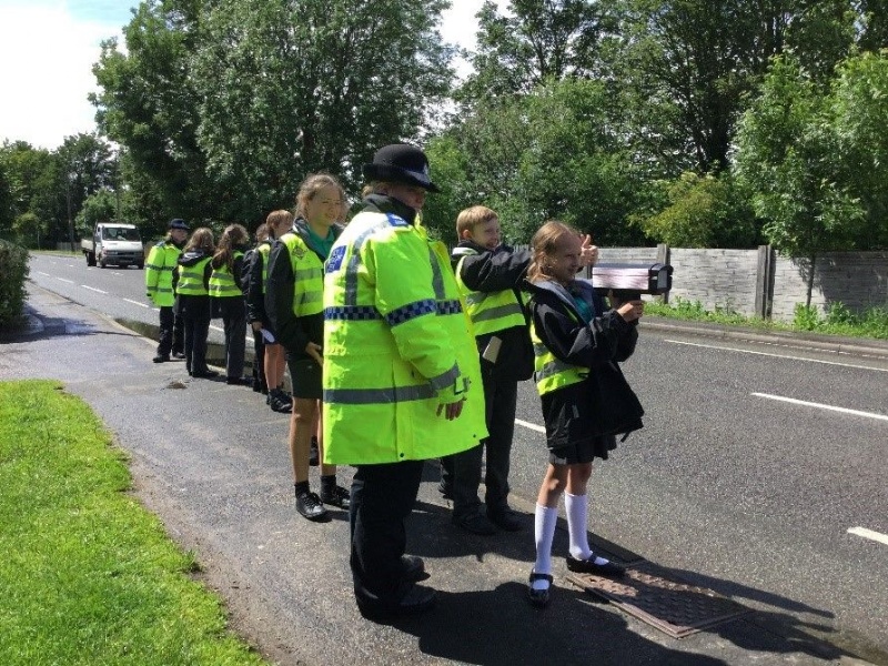 Deeping St James C.P. School - Mini Police Speed Checks project