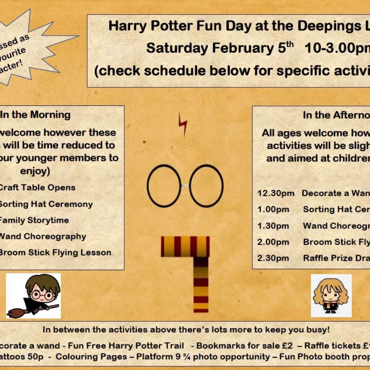 Deeping St James C.P. School - Harry Potter Day at the library!
